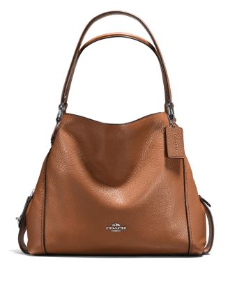 COACH Edie Shoulder Bag 31 in Polished Pebble Leather | Bloomingdale's