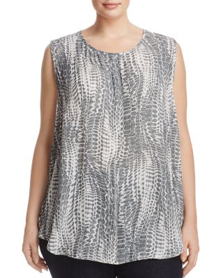 Tart Collections Plus Angelle Snake Print Pleat Top | Bloomingdale's