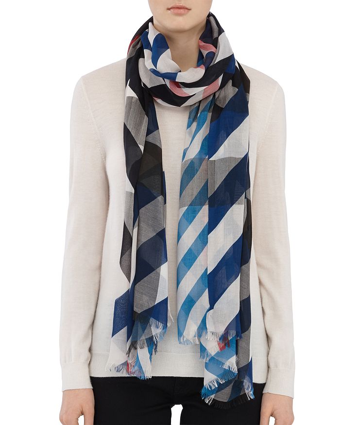 Burberry Striped & Mega Check Scarf | Bloomingdale's