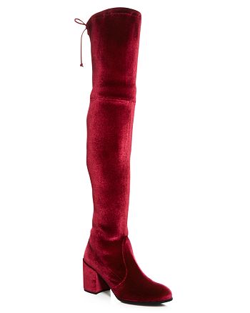 Stuart Weitzman Tieland Velvet Over-the-Knee Boots | Bloomingdale's