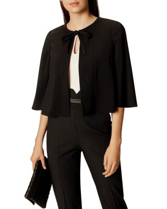KAREN MILLEN Cropped Cape Jacket | Bloomingdale's