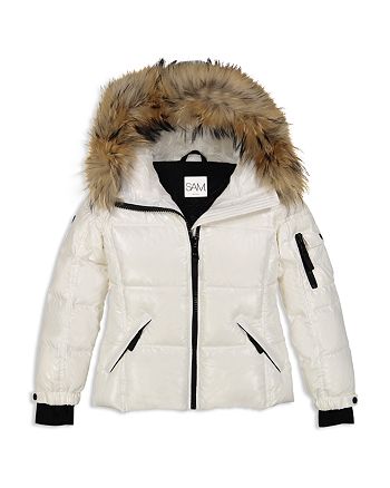 SAM. Girls' Blake Fur Trimmed Down Jacket - Big Kid | Bloomingdale's