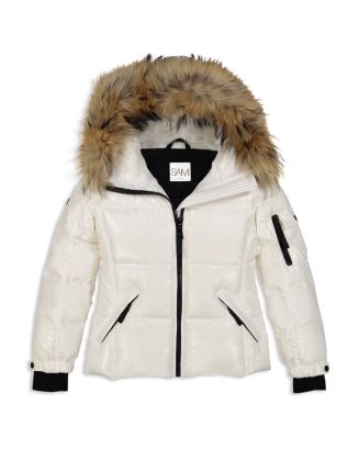 SAM. Girls' Blake Fur Trimmed Down Jacket - Big Kid | Bloomingdale's