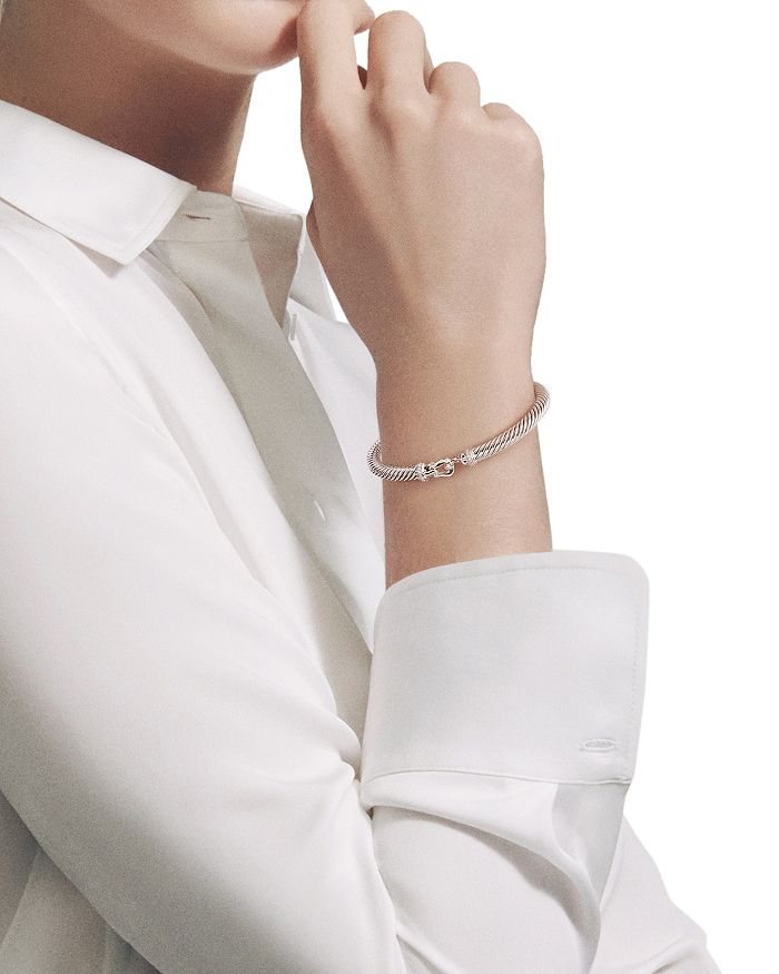 David Yurman Cable Buckle Bracelet With Diamonds, 5mm In Silver | ModeSens David Yurman Cable Buckle Bracelet With Diamonds, 5mm In Silver | ModeSens
