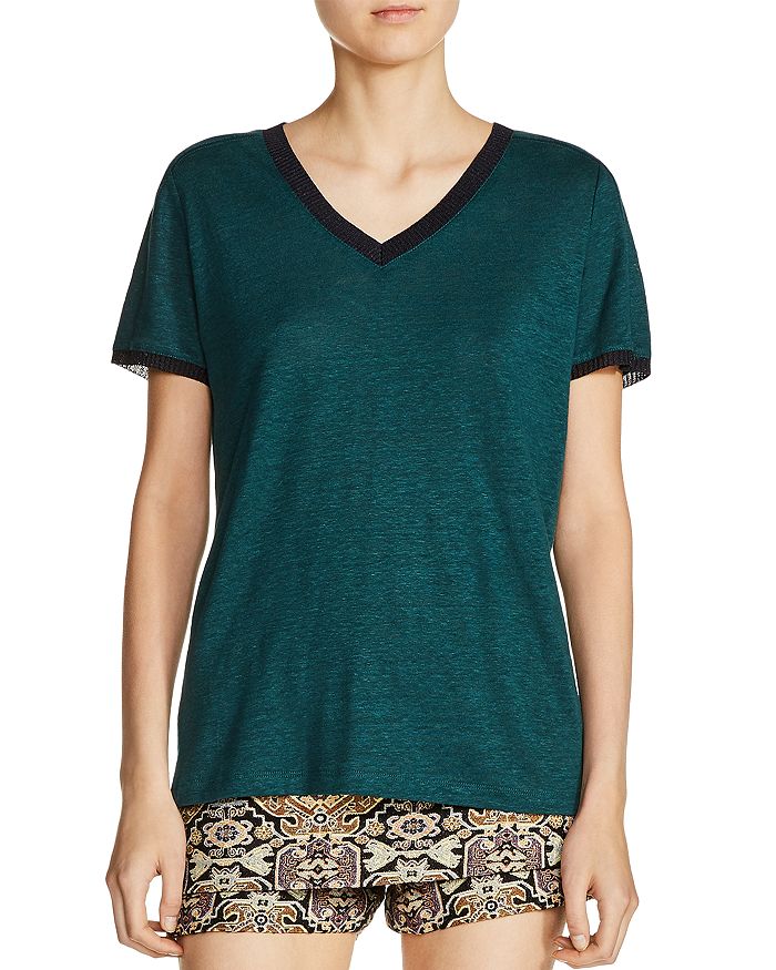 Maje Tiare Sparkle Linen Tee | Bloomingdale's