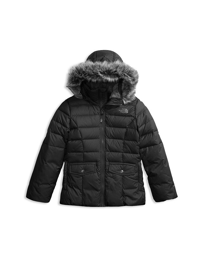 The North Face® Girls' Down Puffer Coat with Faux-Fur Trim - Little Kid ...