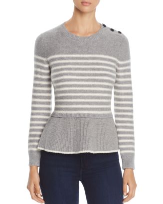 kate spade new york Stripe Peplum Sweater | Bloomingdale's