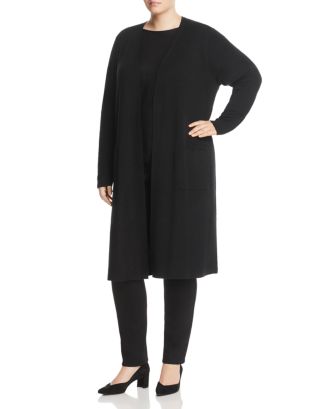 Eileen Fisher Plus Merino Wool Duster Cardigan | Bloomingdale's