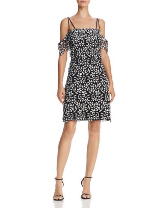 FRENCH CONNECTION Fulaga Floral Lace Cold-Shoulder Dress | Bloomingdale's