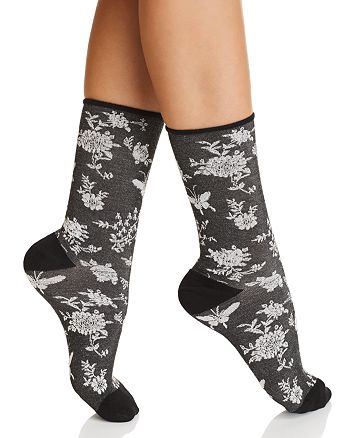 Natori Mariposa Crew Socks | Bloomingdale's