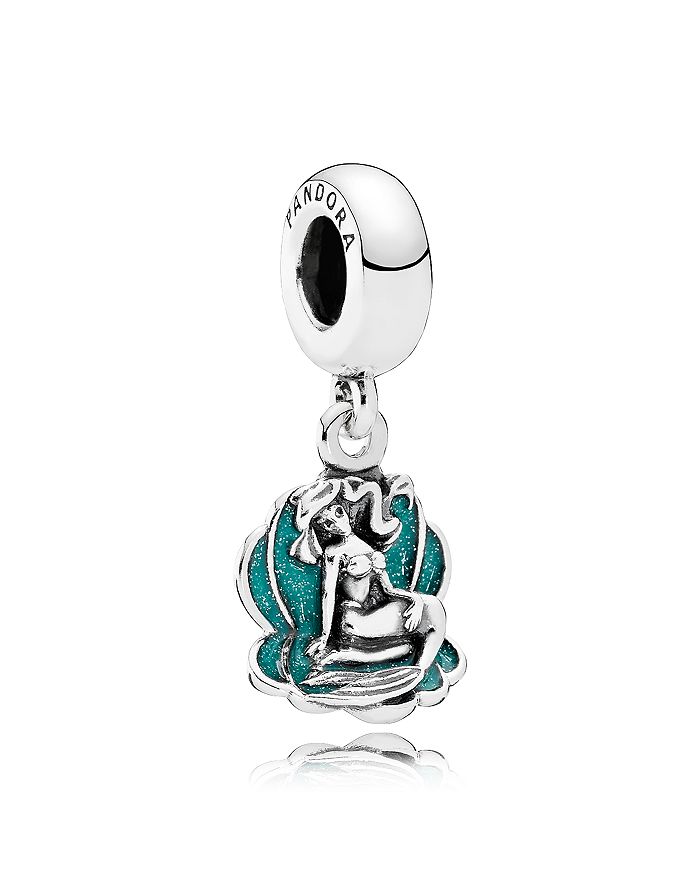 Pandora Sterling Silver Disney Ariel & Sea Shell Charm | Bloomingdale's