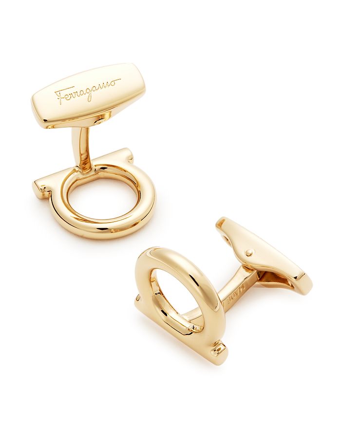 Salvatore Ferragamo Thin Gancini Cufflinks | Bloomingdale's
