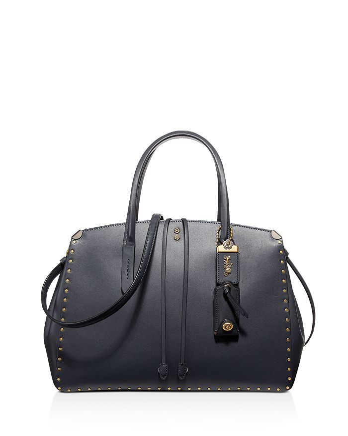 COACH Cooper Border Rivets Leather Satchel | Bloomingdale's