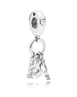 Pandora Sterling Silver Love Pasta Drop Charm | Bloomingdale's