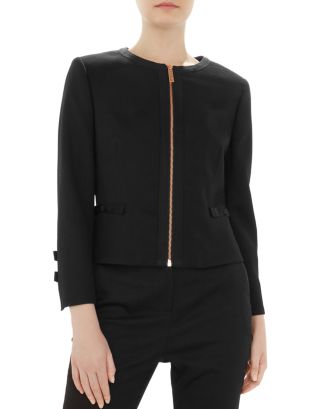 Ted Baker Cropped Bow-Detail Jacket | Bloomingdale's