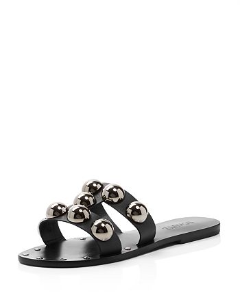 SCHUTZ Women's Benedita Open Toe Studded Leather Sandals | Bloomingdale's