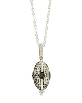 Freida Rothman Oval Pavé Pendant Necklace, 27" | Bloomingdale's